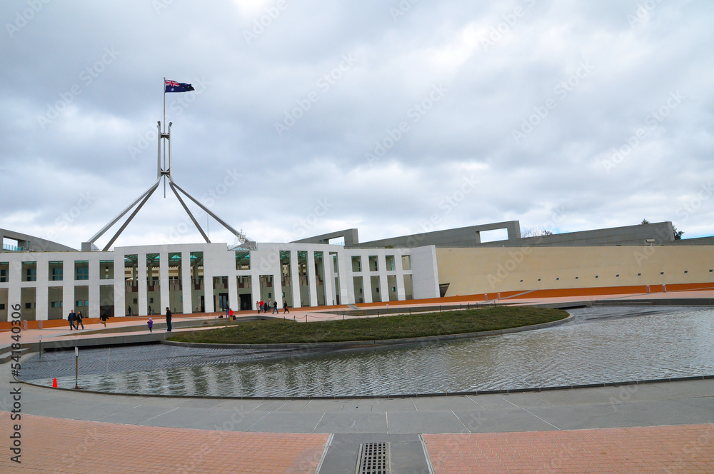 Stock-Foto „CANBERRA, AUSTRALIA. – On June 12, 2011 - The facade ...