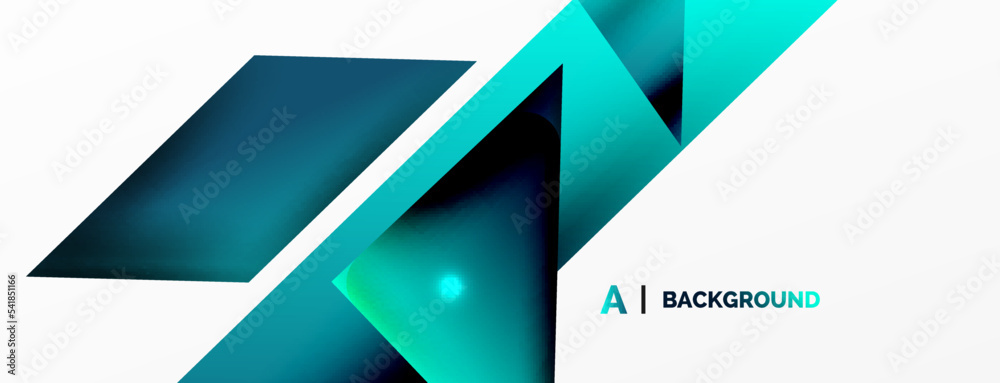 Abstract background. Simple color geometric shapes composition with 3d ...