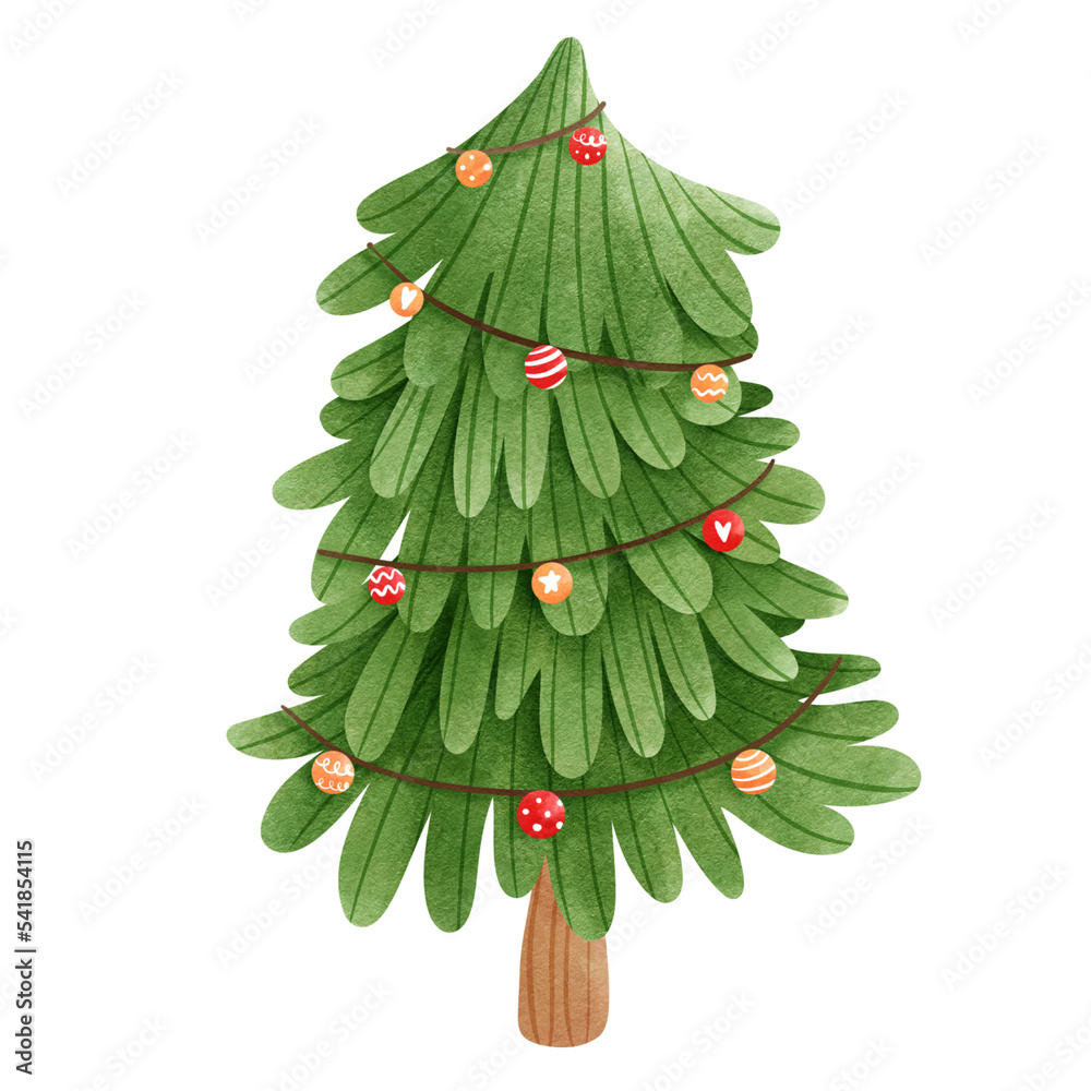 chrsitmas tree Stock Illustration | Adobe Stock