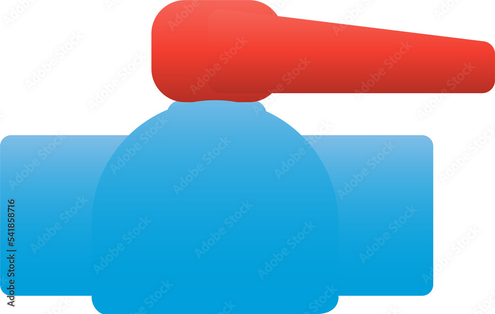 Blue PVC pipe valve. Stock Illustration | Adobe Stock