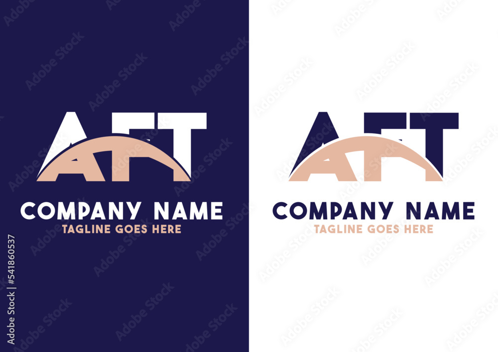 Letter AFT logo design vector template, AFT logo Stock Vector | Adobe Stock