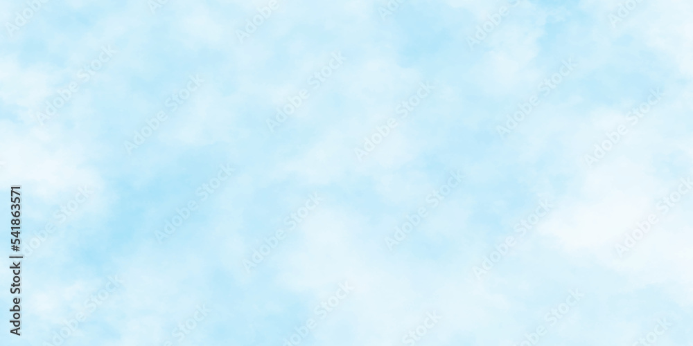 Bright painted sky blue watercolor background, Abstract blue sky with ...