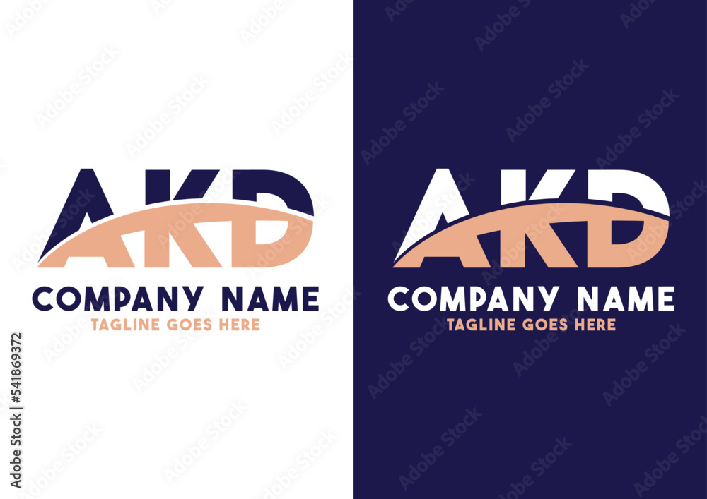 Letter AKD logo design vector template, AKD logo Stock Vector | Adobe Stock