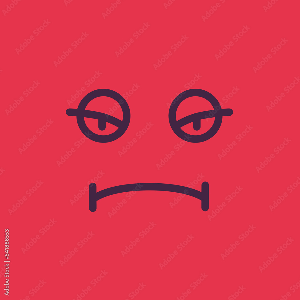 flat vector image, emotion indifference icon Stock Vector | Adobe Stock