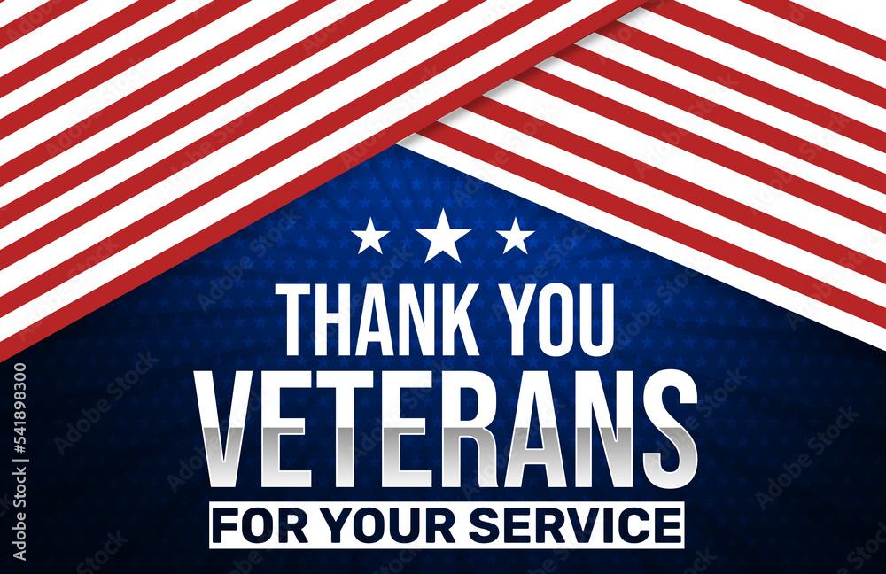 Thank you Veterans Wallpaper with stars and red lines of the American ...