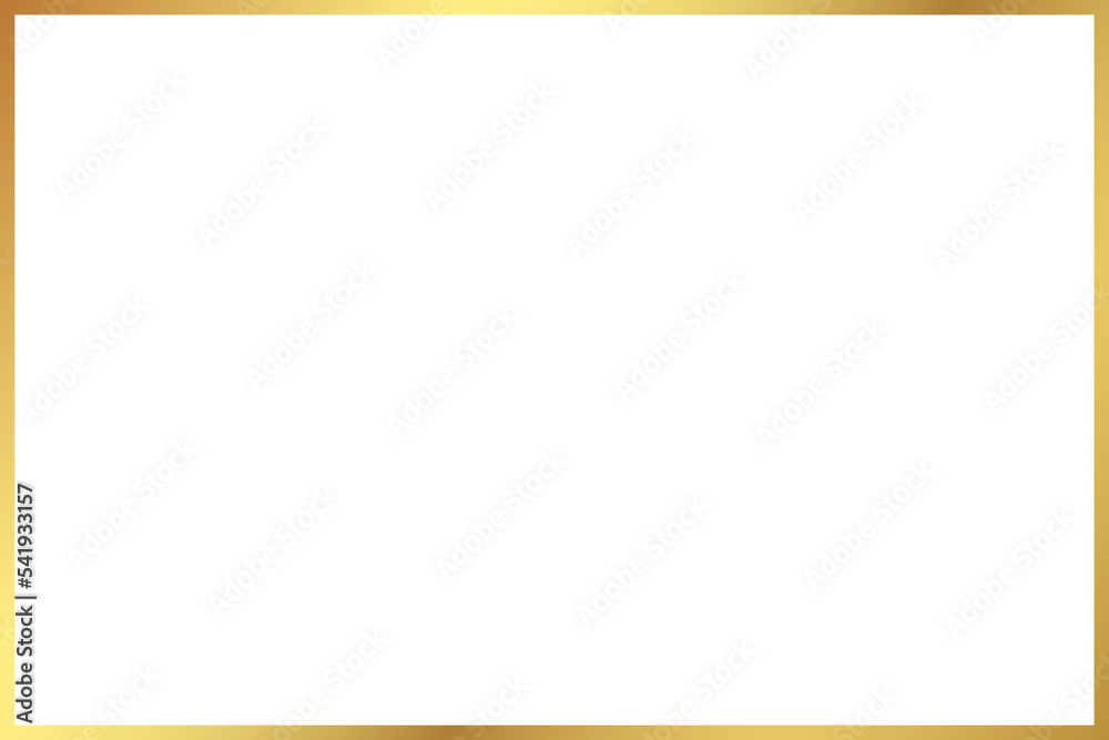 Rectangle golden frame isolated on transparent background, luxury gold ...