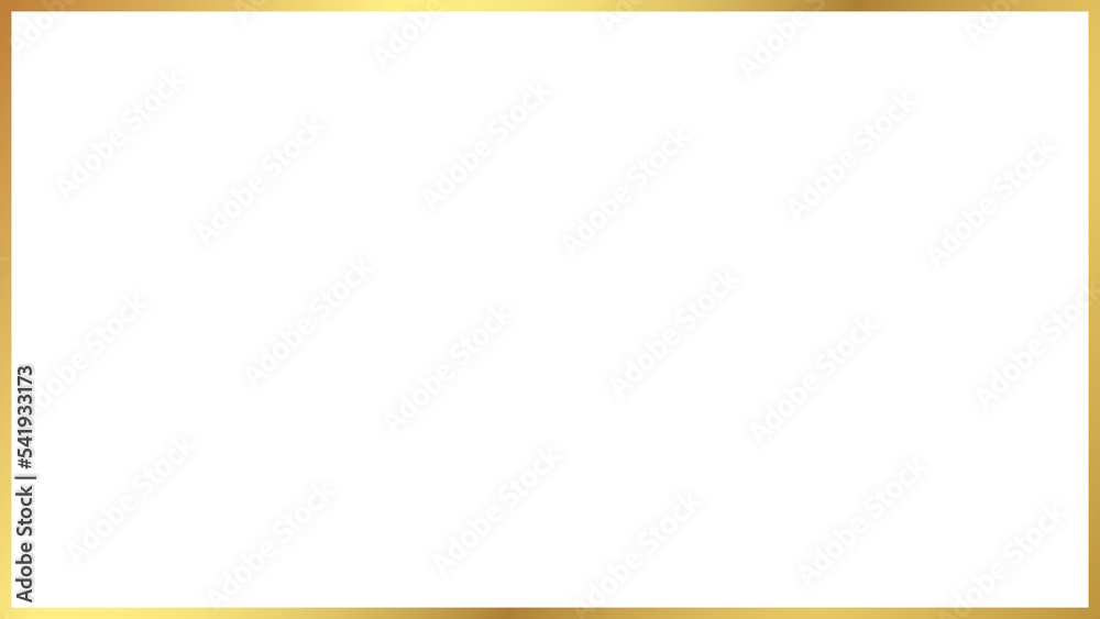 Rectangle golden frame for 16:9 work project , luxury gold border ...
