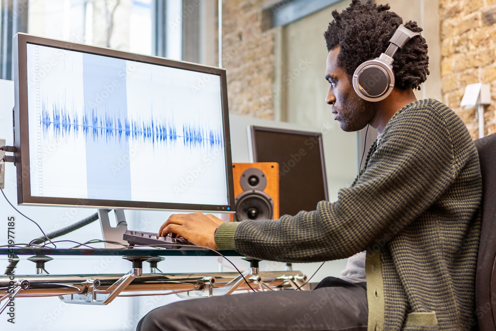 The Media Agency: Sound Engineer. A music producer at work in his ...