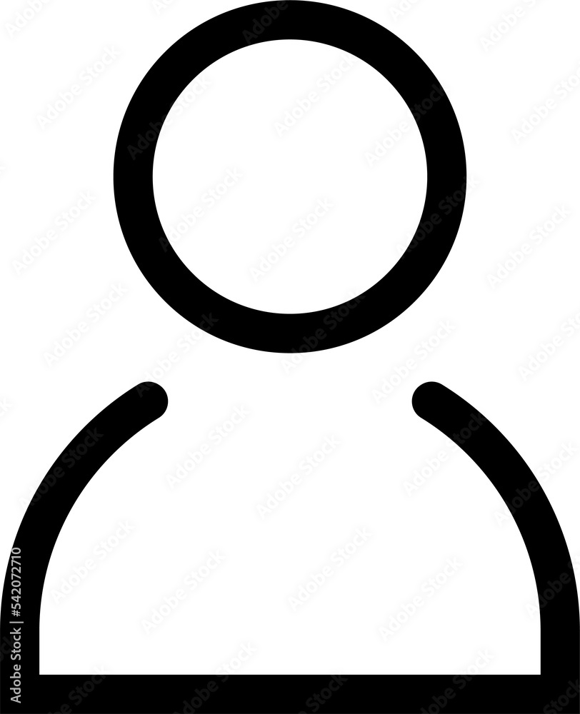 User avatar in png. Profile symbol in outline. Avatar member in png ...