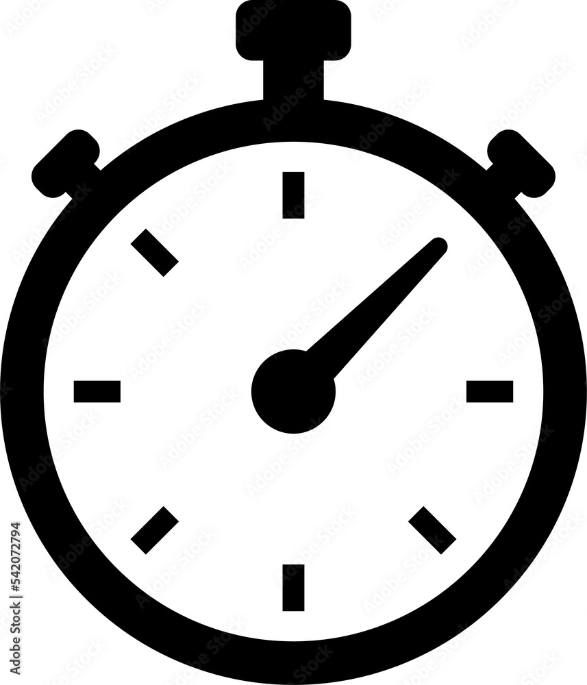 Stopwatch icon. Countdown symbol. Transparent stopwatch in png. Clock ...