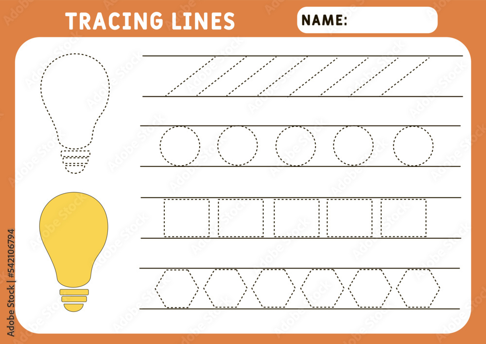 Trace line worksheet for kids. Basic writing. Working pages for ...