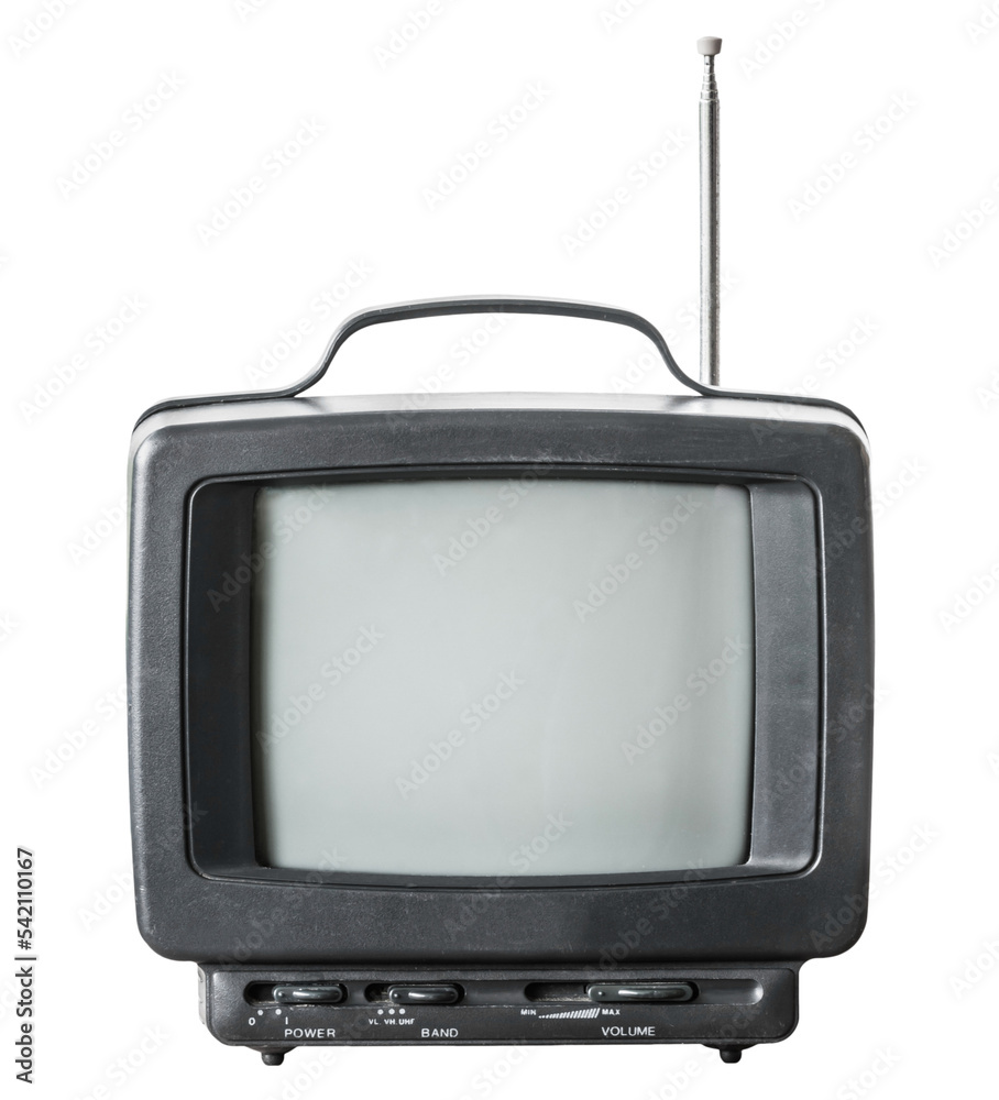 old tv set isolated and save as to PNG file Stock Photo | Adobe Stock