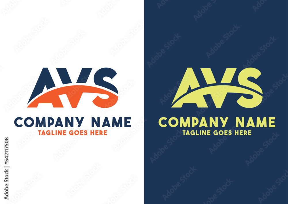 Letter AVS logo design vector template, AVS logo Stock Vector | Adobe Stock