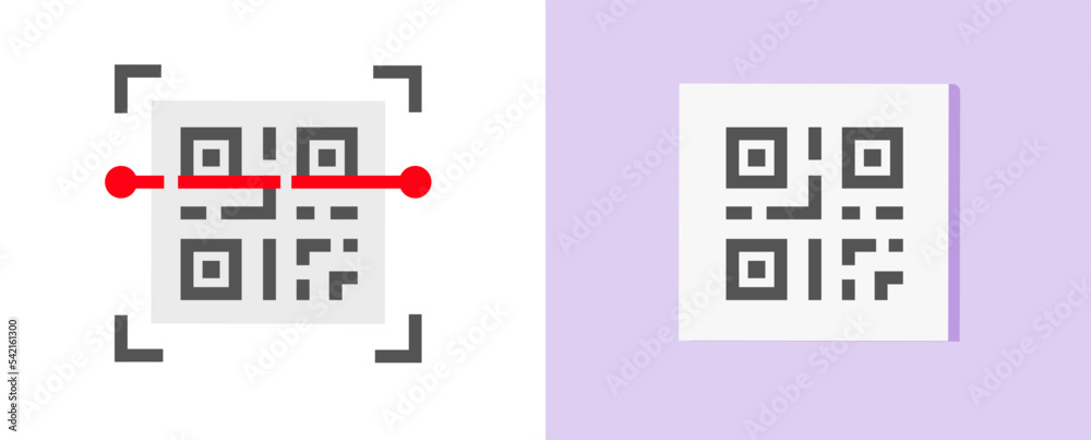 Qr code icon scan pictogram vector illustrated graphic isolated on ...