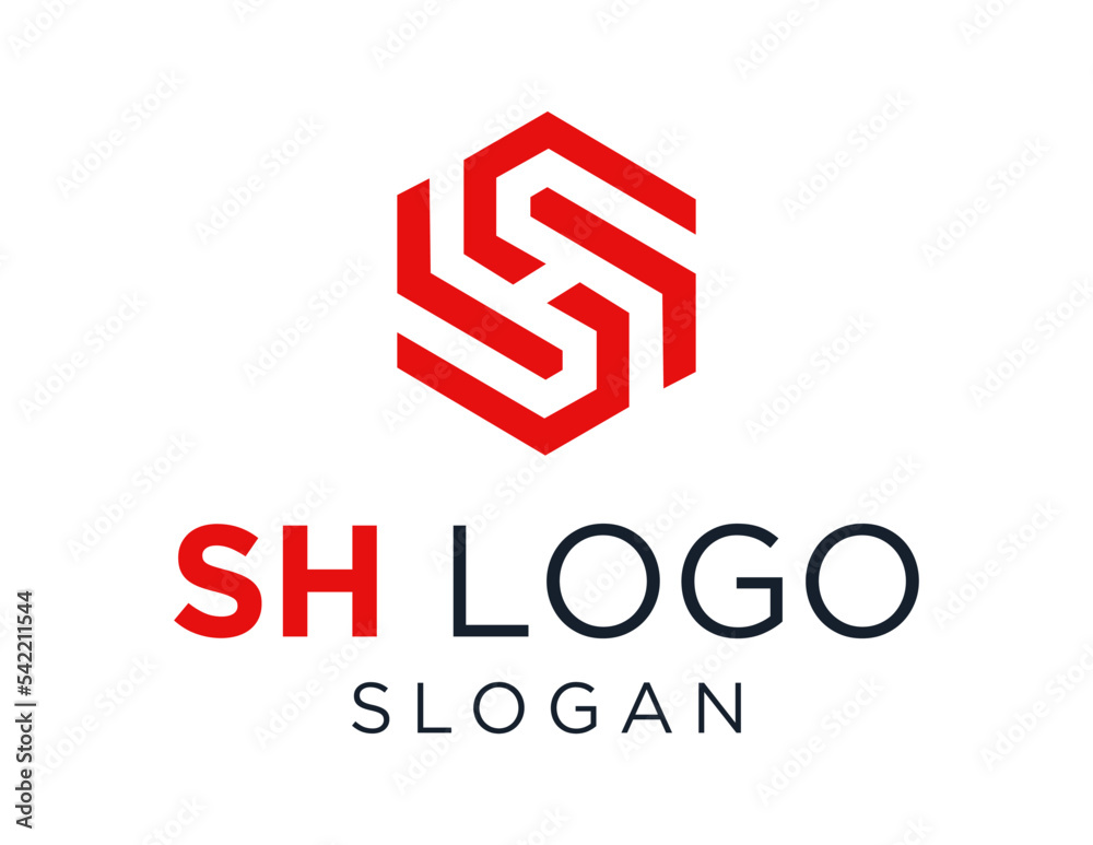 Logo design about SH letter on a white background. made using the ...