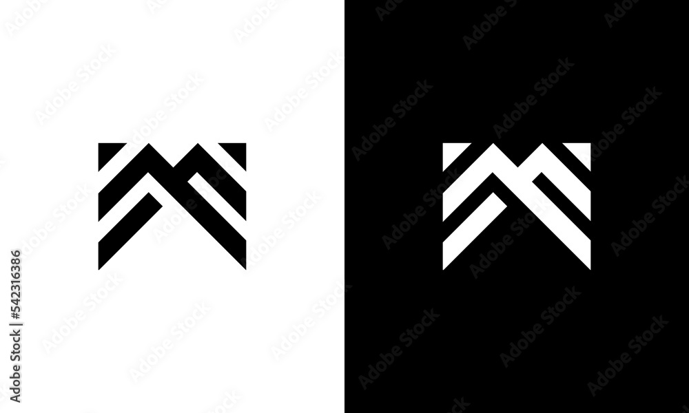 letter m abstract logo design Stock Vector | Adobe Stock