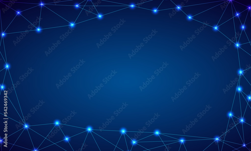 Network technology background future technological processes Represent data points, network ...