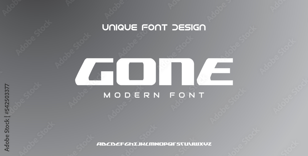 GONE Typeface urban style fonts for technology, digital, movie, logo ...
