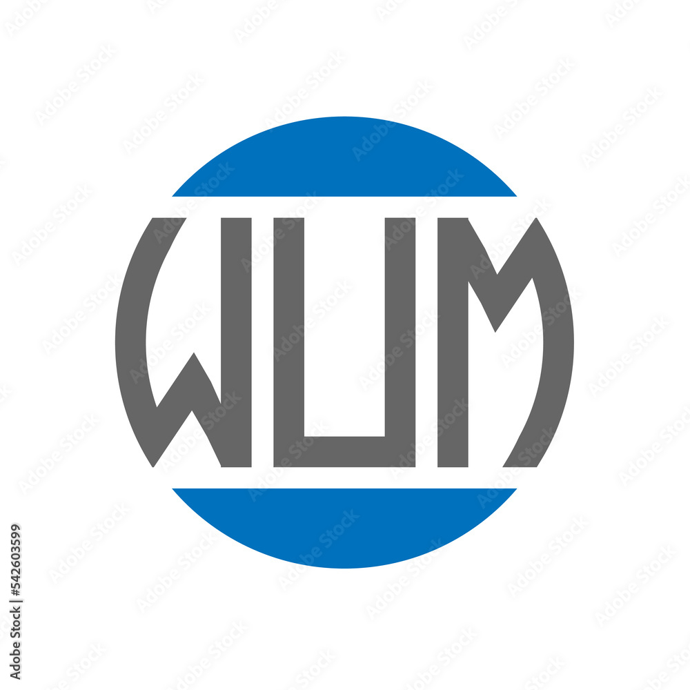 WUM letter logo design on white background. WUM creative initials ...
