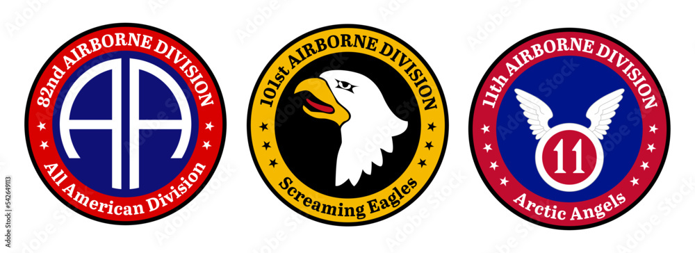 Stock-Vektorgrafik „Vector seal of the 82nd Airborne Division. 101st ...