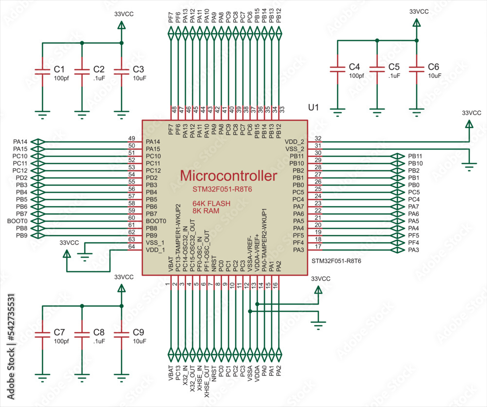 Стоковое векторное изображение «Graphic symbol of central processor on ...