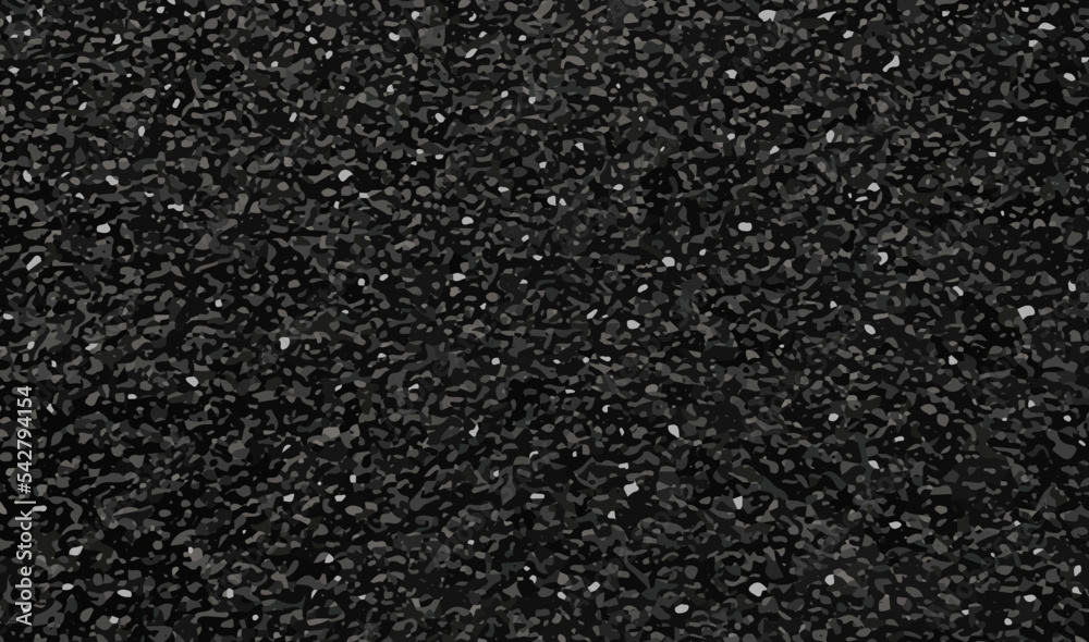Black asphalt vector texture. Bitumen gray pattern. Grainy road, top ...