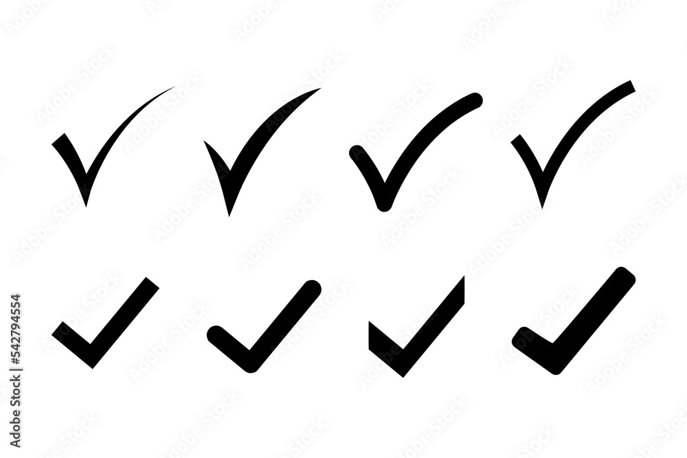 Check mark icon set. Profile verification. Set of verified icons with social media verified ...