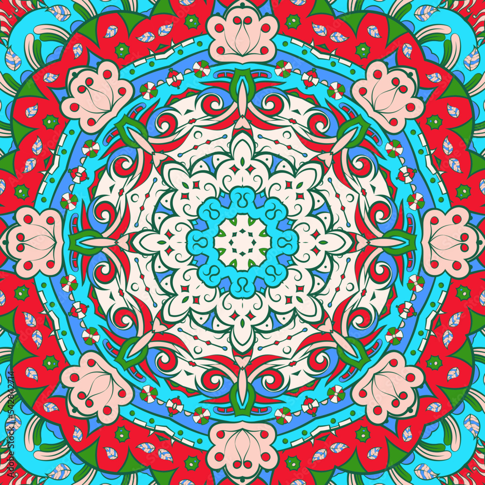 Seamless tile texture. Tracery mehndi design image. Ethnic doodle art ...