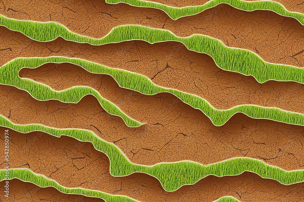 Seamless soil layers. Layered dirt clay ground layer with stones and ...