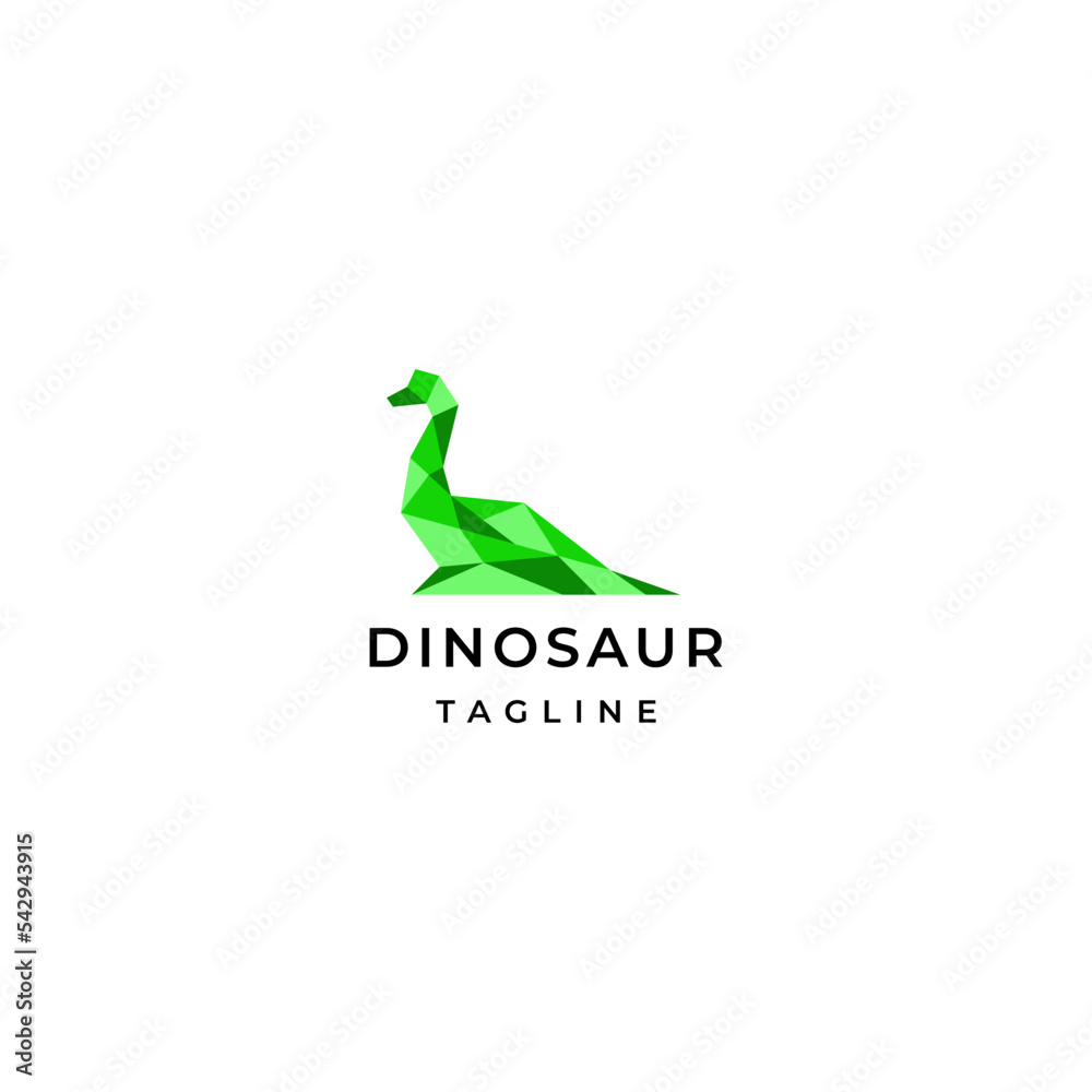 Dinosaur geometric logo design template Stock Vector | Adobe Stock