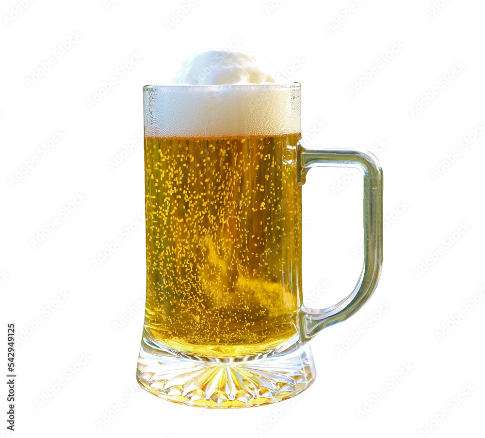 A Pint of Chilled Draft beer Isolated on Transparent Background, PNG File Stock Photo | Adobe Stock