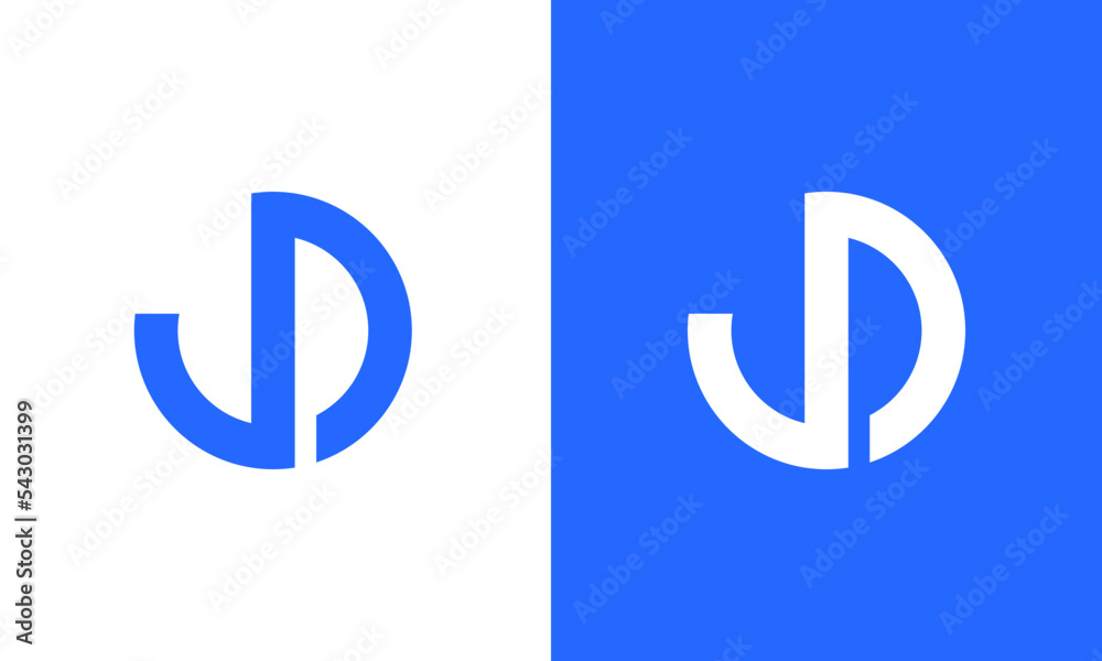 JD, DJ initial letters monogram name logo icon Stock Vector | Adobe Stock