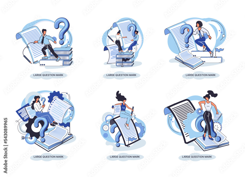 Ladge question mark metaphor. Problem and solution concept, question ...