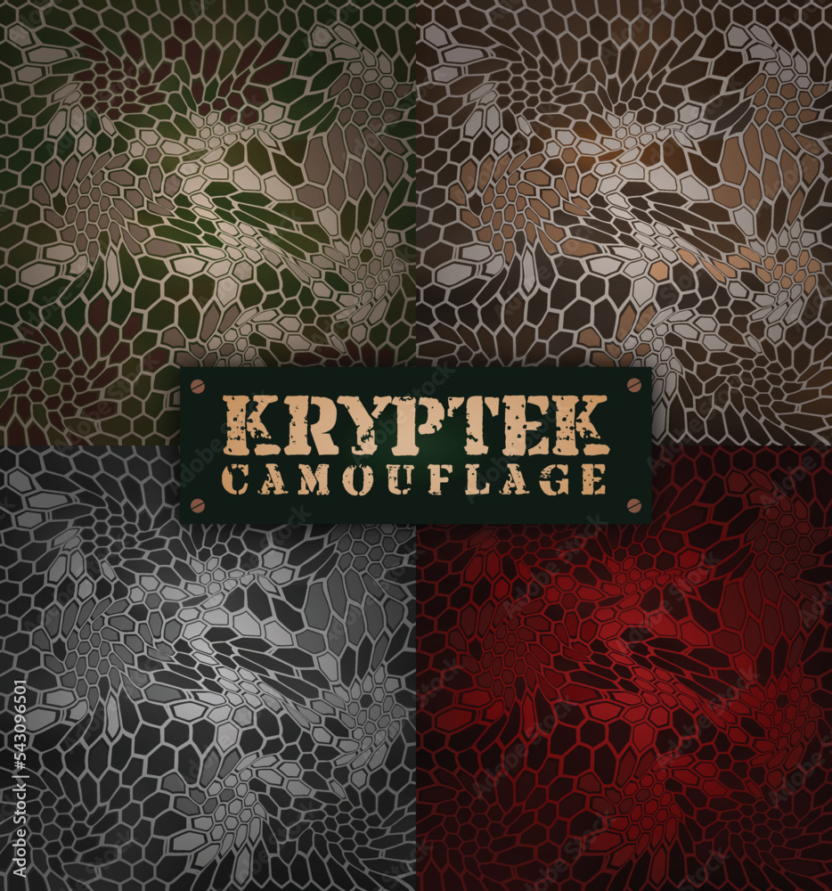 Kryptek Camouflage Pattern Stock Vector | Adobe Stock