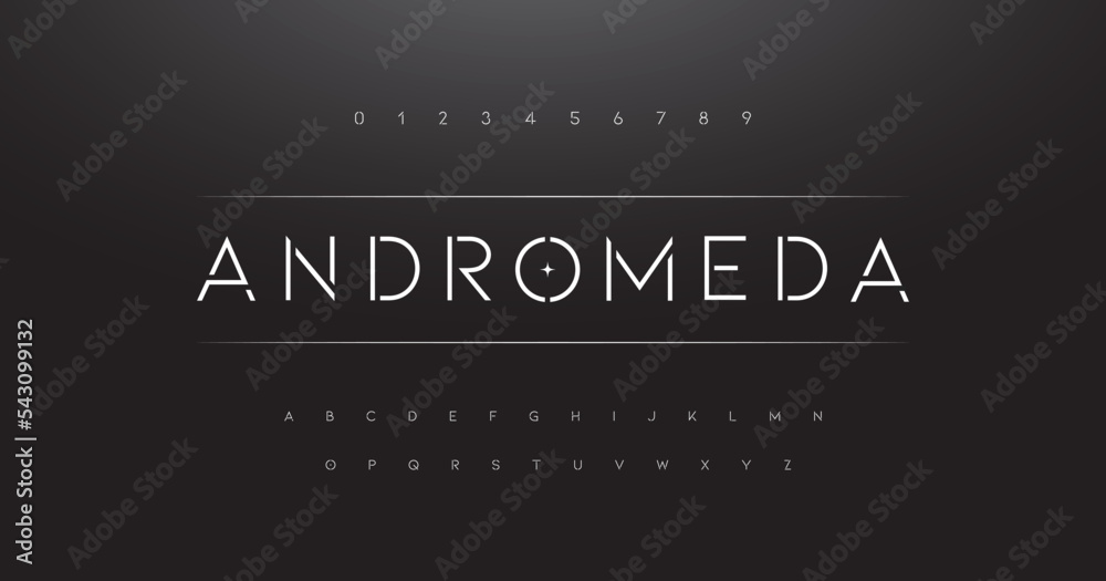 Modern futuristic sci-fi vector font. future space style typeface ...