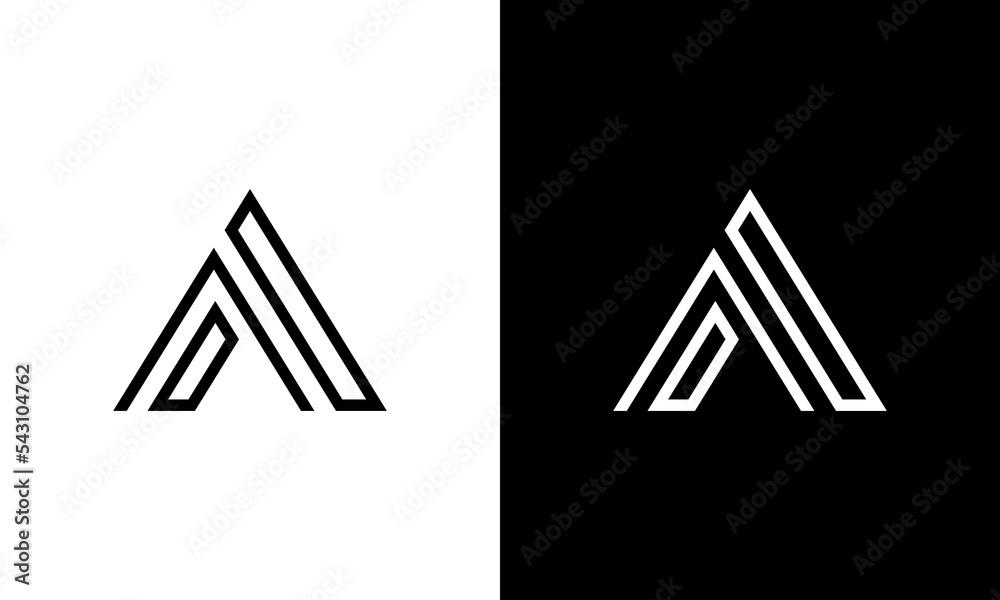 letter a line abstract logo design Stock Vector | Adobe Stock