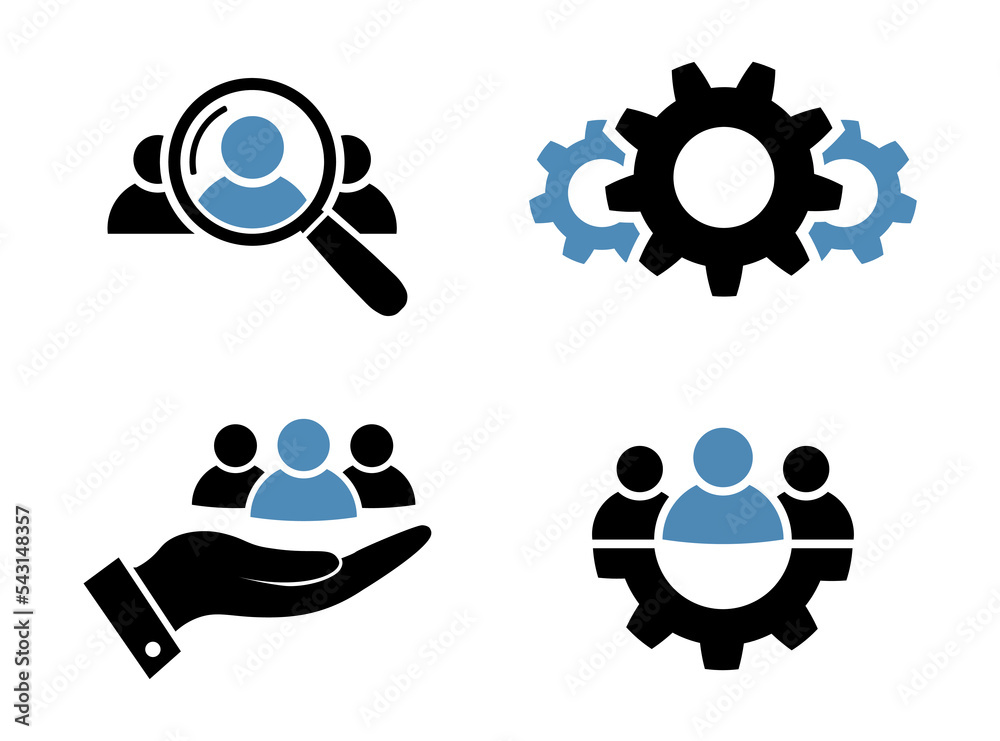 Vector de Stock Research, customer retention, process and teamwork icon ...