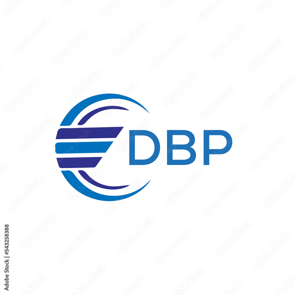 DBP letter logo. DBP blue image on white background. DBP vector logo ...
