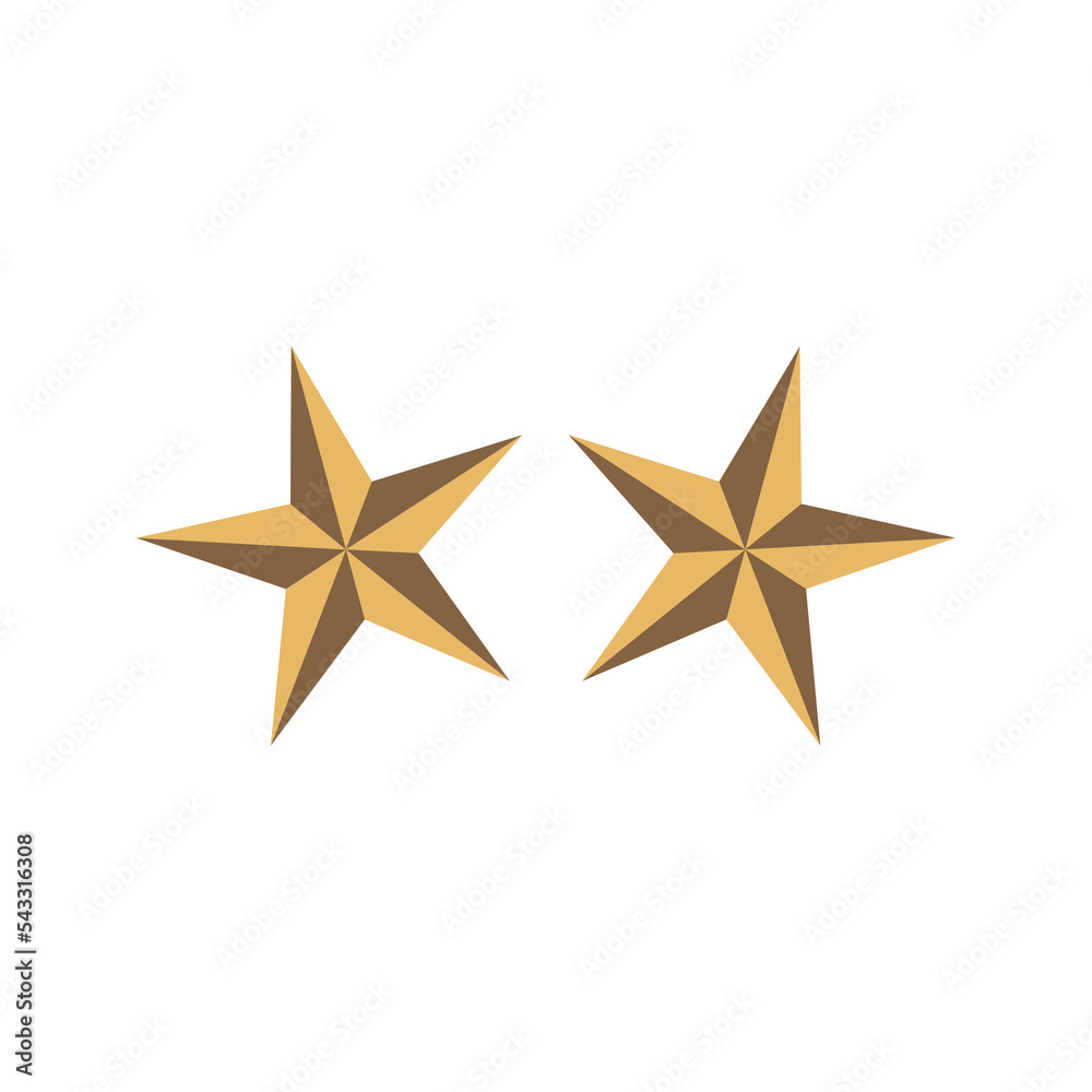 Gold Curve Star Rating 66 Stock Vector | Adobe Stock