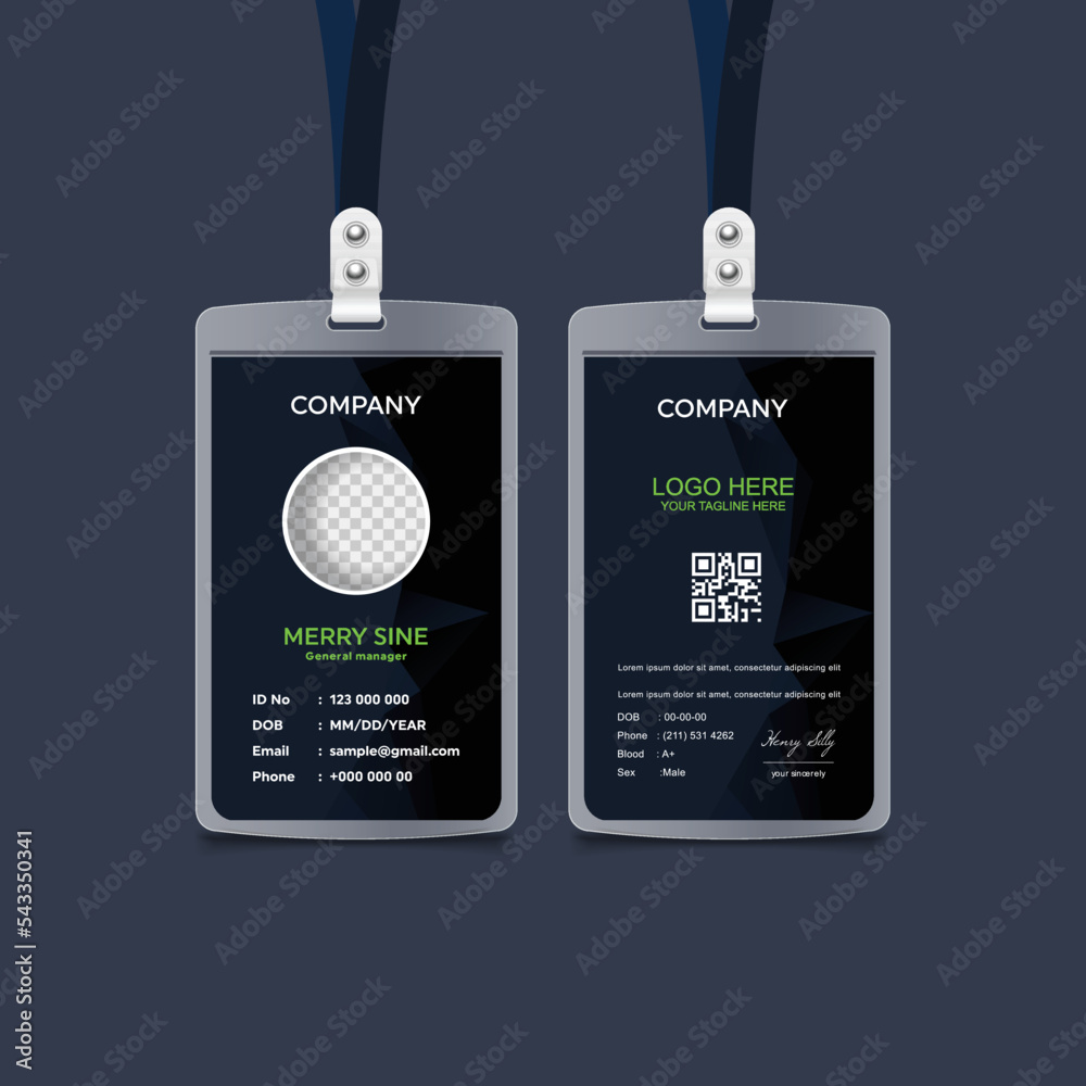 Corporate ID Card Design, Simple and Clean id card Design Template ...
