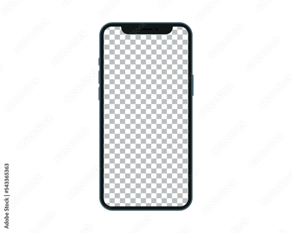 Realistic models smartphone with transparent screens. Smartphone mockup ...