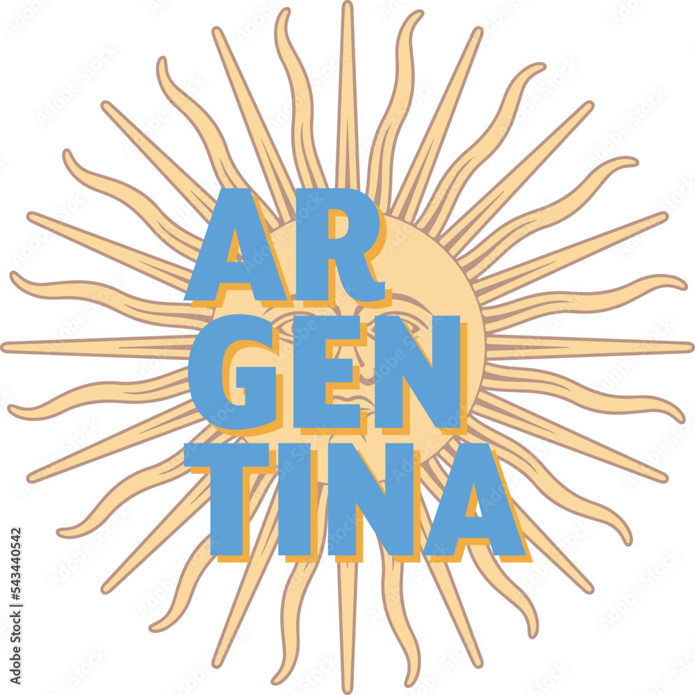 Vector de Stock Diseño de Argentina con sol de mayo - ideal diseños web ...