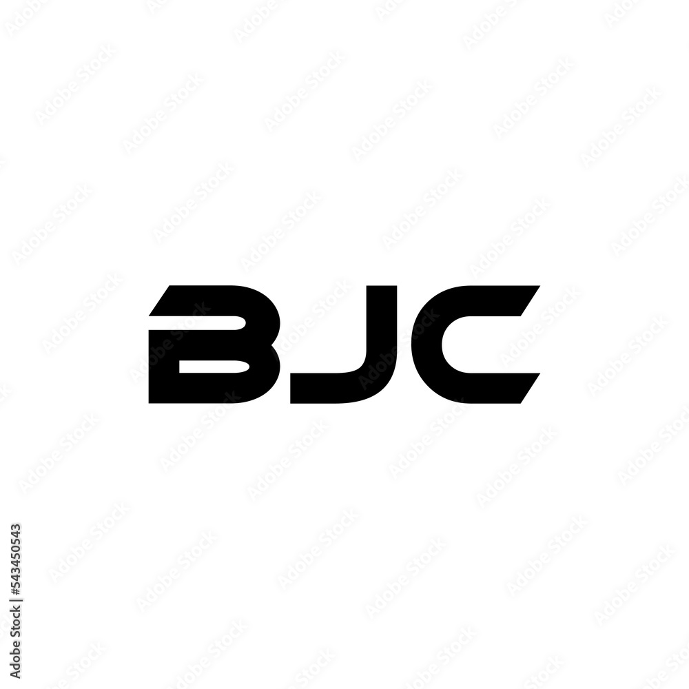 BJC letter logo design with white background in illustrator, vector ...