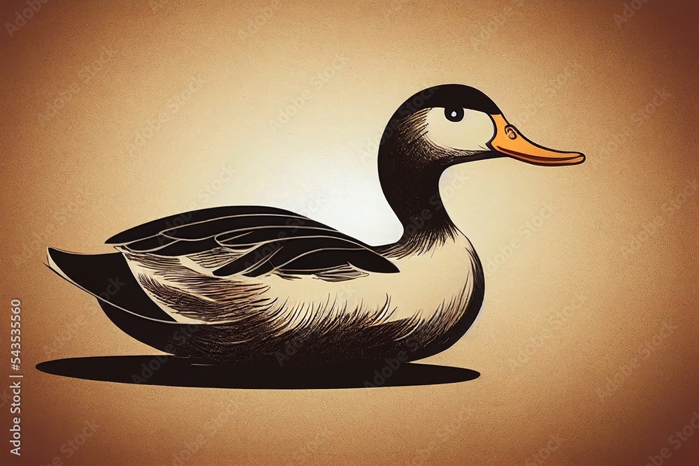 Cartoon style body builder weight lifting duck Stock Illustration ...