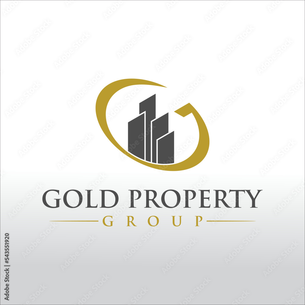 letter G, property gold logo design Stock Vector | Adobe Stock