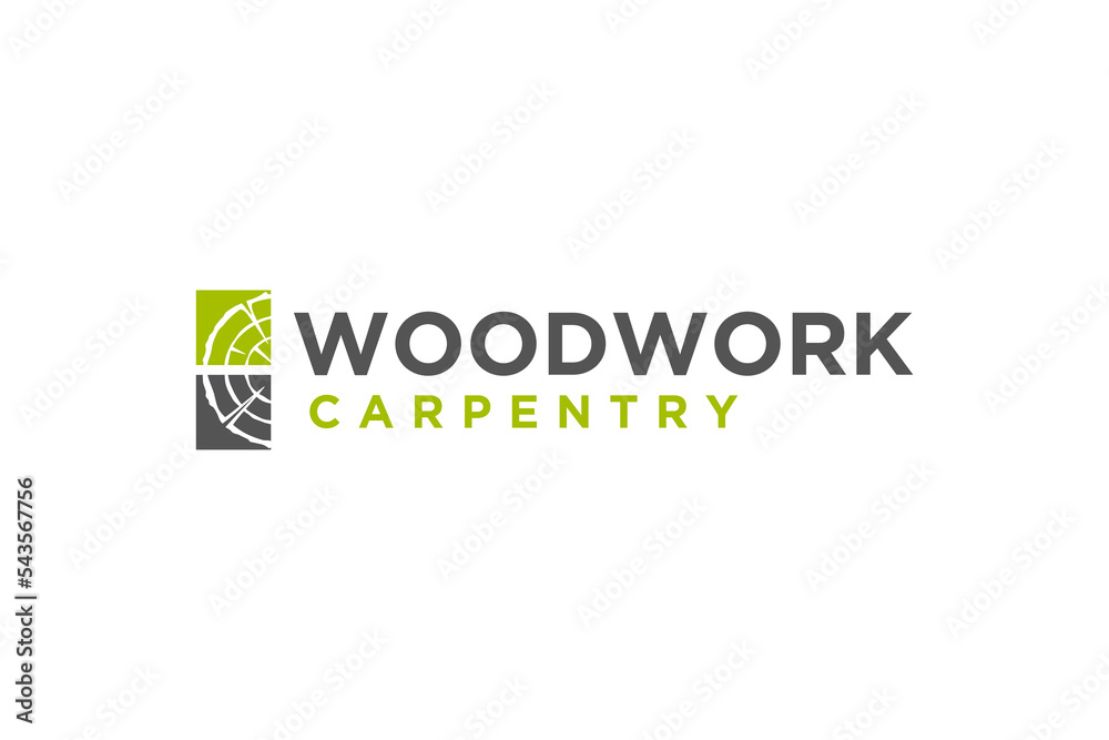 Capenter industry logo design wood log plank wood icon symbol Stock ...