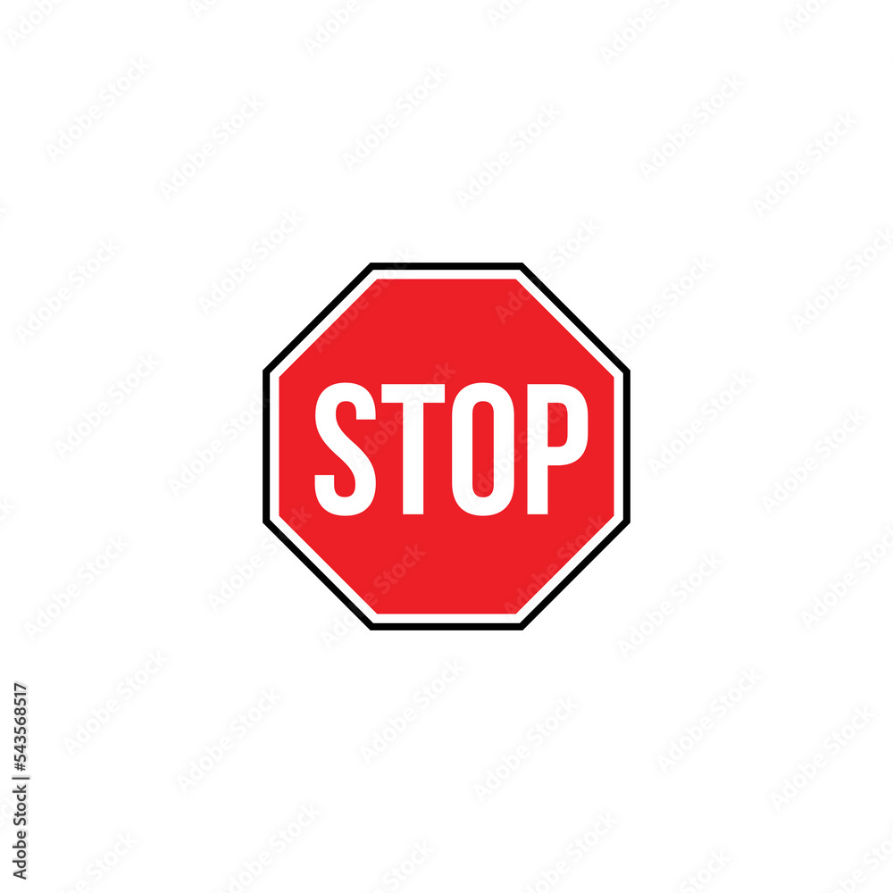 Stop Sign No Entry Stock Vector | Adobe Stock