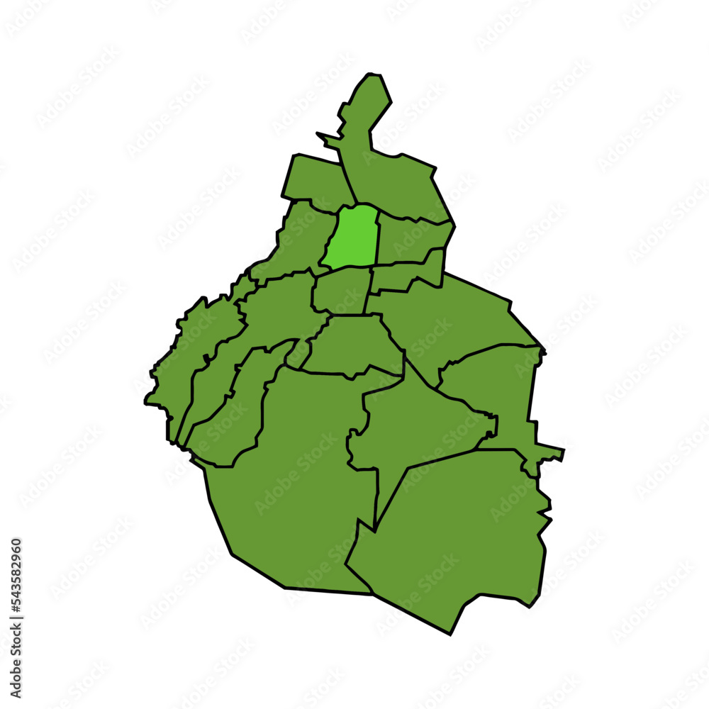 Mapa de la cdmx editable por alcaldías, recurso grafico, editable, cdmx ...