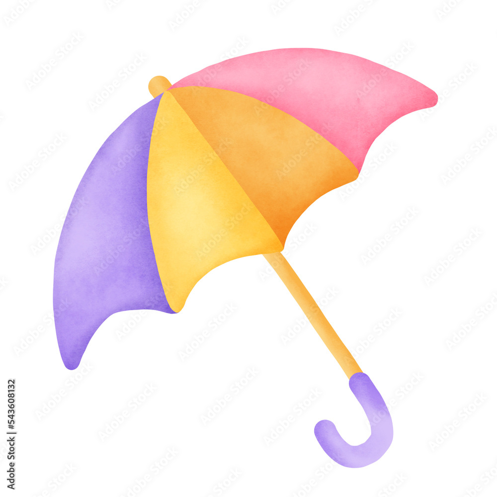 watercolor umbrella clipart Stock Illustration | Adobe Stock