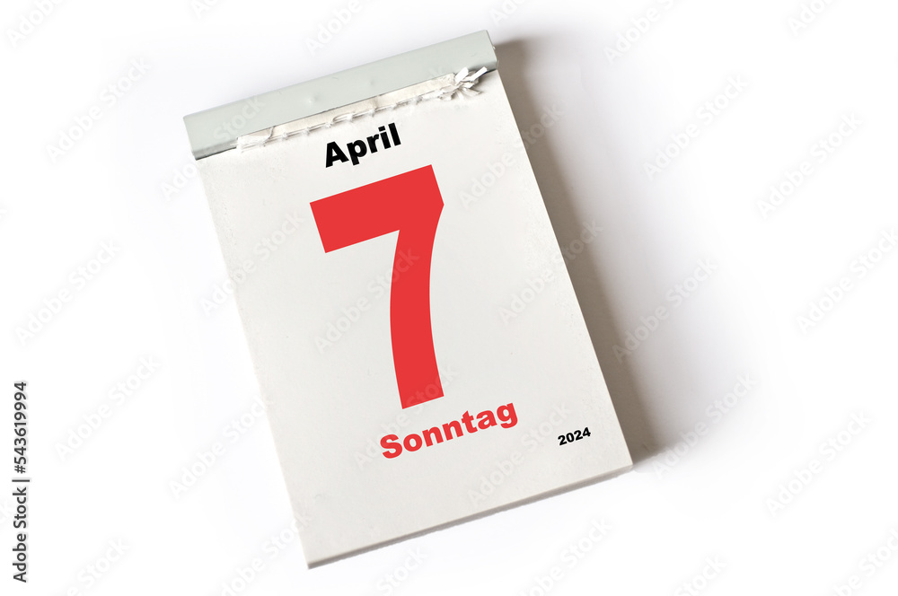 7. April 2024 Stock Illustration | Adobe Stock